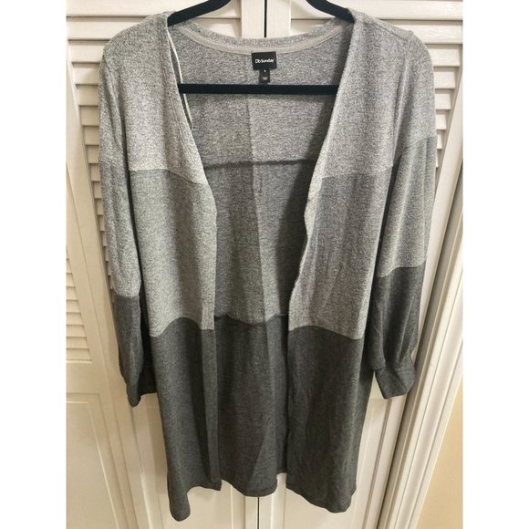Db Sunday | Sweaters | Db Sunday Stretchy Longline Open Front Gray ...